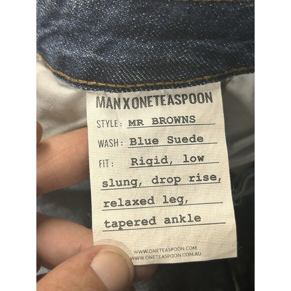 One Teaspoon | Jeans | Nwt Man X One Teaspoon 34r Mr Browns Blue Suede ...